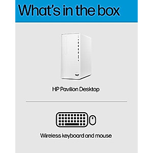 HP Pavilion Desktop PC, 12th Gen Intel Core i5-12400, 8 GB RAM, 512 GB SSD, Windows 11 Home, Wi-Fi 6 & Bluetooth, 9 USB Ports, Wired Keyboard & Mouse Combo, Pre-Built PC Tower, TP01-3050 (Renewed)