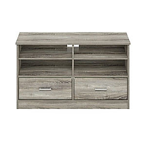 Furinno Jensen TV Stand with Drawer, French Oak, Large