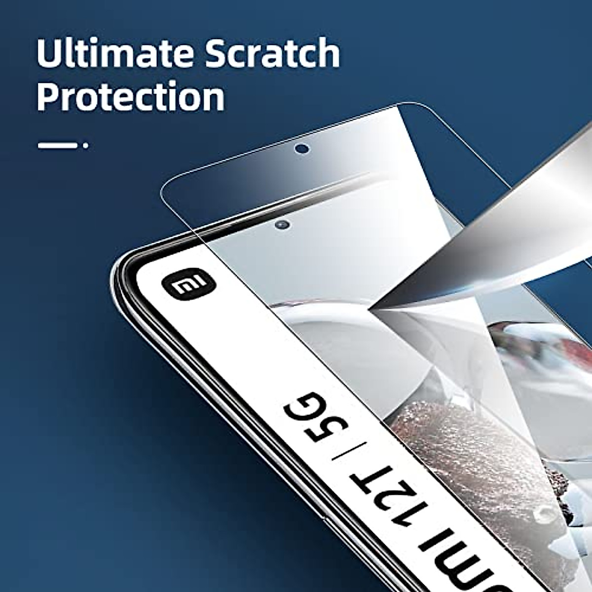 NEW'C 3 Pack Designed for Xiaomi 12T,Xiaomi 12T Pro Screen Protector Tempered Glass, Case Friendly Anti Scratch Bubble Free Ultra Resistant