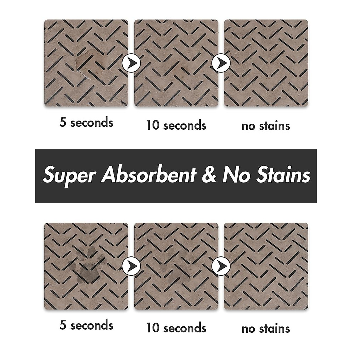 MontVoo-Absorbent Pet Feeding Mat-No Stains Quick Dry Dog Mat for Food and Water Bowl-Rubber Backing Dog Food Mat Dog Water Dispenser Mat-Dog Accessories Pet Supplies-Dog Water Bowl for Messy Drinkers