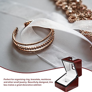 Cabilock Championship Ring Display Case Wooden Single Ring Box Sports Ring Storage Box Wooden Jewelry Box for Sports Fans Gift