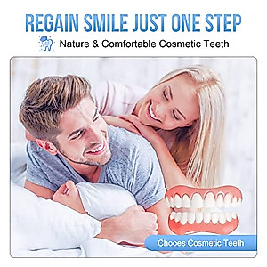 Braces Snap On Instant Perfect Smile veneers Dentures Comfort Fit Flex Teeth veneers - Denture for Top and Bottom Teeth to Make White Tooth Beautiful Neat