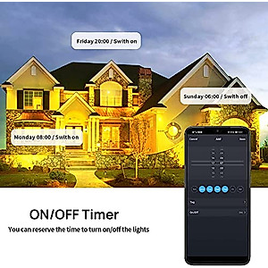 USTELLAR 2 Pack 50W Smart Outdoor LED Security Light Tunable White 2700K-6500K Motion Sensor Exterior WiFi Flood Light Fixture Alexa Warm Wired Floodlight Google Outside Spotlight House Yard Garage