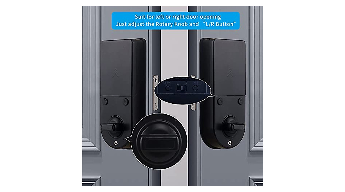 HARFO Fingerprint Door Lock, Keyless Entry Door Lock with Handles ...