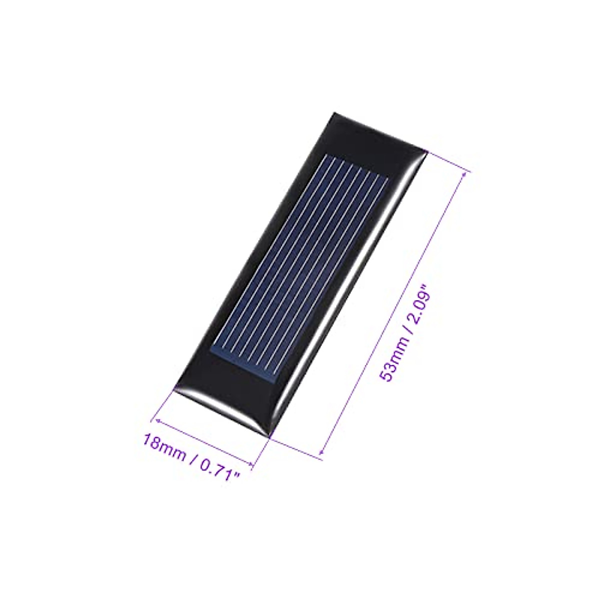 DMiotech 5 Pack 0.5V 100mA 53mm x 18mm Mini Solar Panel Cell for DIY Electrical Power Project
