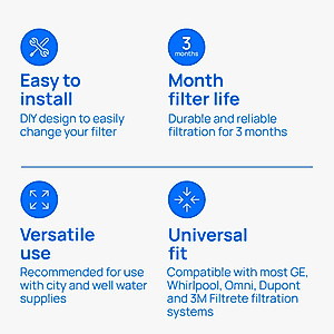 Culligan RFC-BBSA 25 Micron Whole House Water Filter for Sediment, 10" x 4.5" Compatible Replacement for FXHTC, W50PEHD, GXWH40L, GXWH35F, GNWH38S, WFHD13001 (Pack of 1)