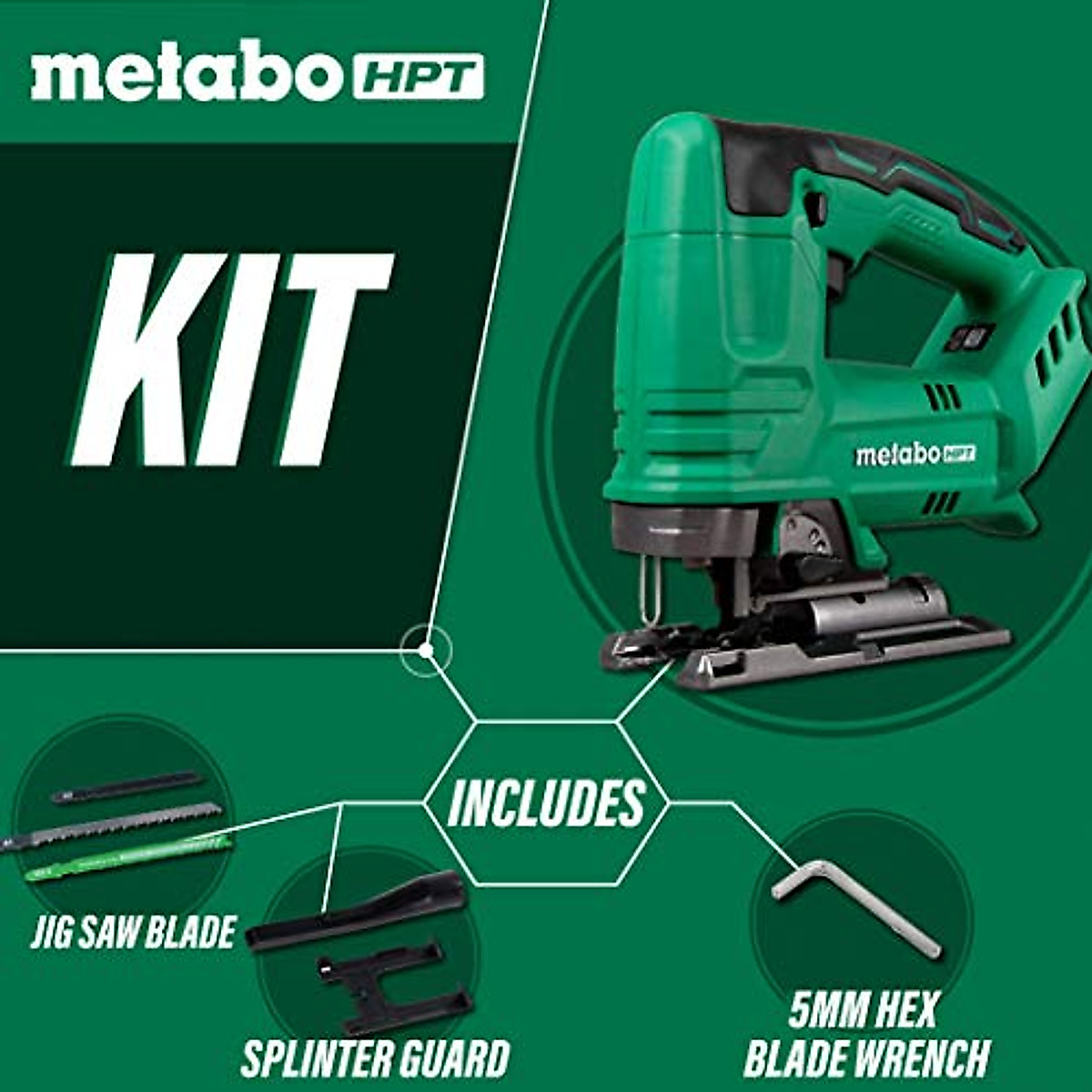 Metabo HPT 18V MultiVolt Jig Saw | 2500 SPM | Variable Speed Trigger | Tool Only | CJ18DAQ4
