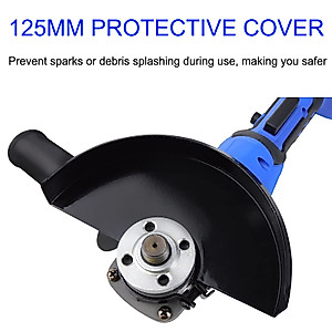 Cordless Angle Grinder, 21V Brushless Angle Grinder Tool with 6.0Ah Battery & Charger, 2-Position Adjustable Side Handle, Cutting and Grinding Wheels, Cutting, Grinding, Polishing Blue