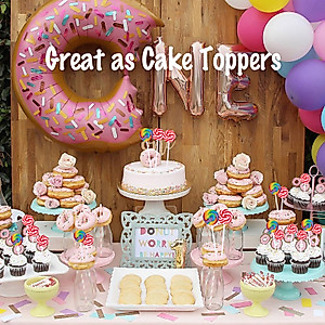 LIDATREE 1.5" Swirl Lollipop, Rainbow Lollipops Individually Wrapped Bulk 40 Pack, Kid's Lollipops Candy for Birthday, Mixed Fruit Flavor 40 Pack