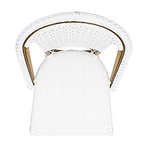 Safavieh Home Collection Hooper Indoor-Outdoor Stacking Side Chairs | Black & White | Set of 2