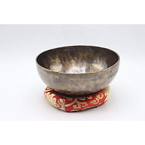 Singing Bowl Nepal-8 inch Full Moon Singing Bowl - Tibetan Spiritual Himalayan Healing Singing Bowls - Meditation, Therapy, Chakra Healing - Made in Nepal