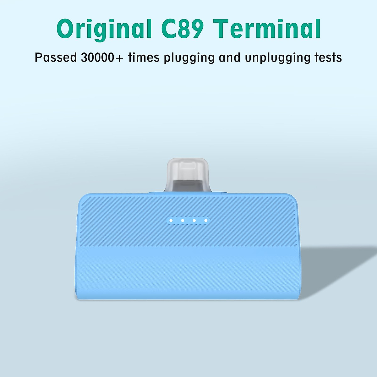 KKD Portable Charger for iPhone, Built-in MFi Certified Plug, 5000mAh Small Portable Phone Charger Power Bank for iPhone 14/13/12/11/XR/X/SE/8/7/6/6s/Pro Max/Plus,AirPods,iPad,Blue