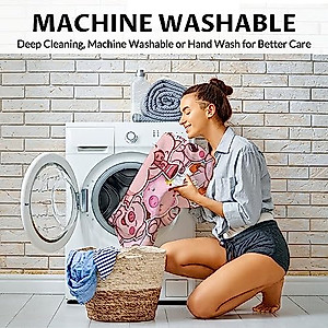 Pig Blanket Gifts - 50x60 Inches Cute Throw Blanket for Women & Girls - Pink Soft Fuzzy Plush Blankets for Bed, Couch, Sofa