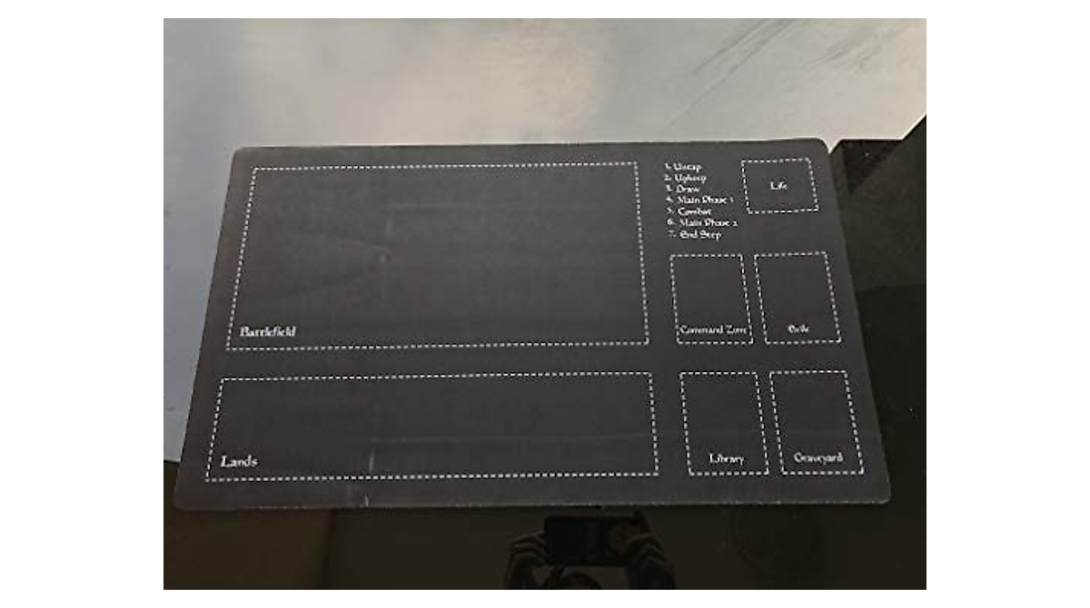 Premium Black Gaming Playmat for MTG & Card Games w/ Bag