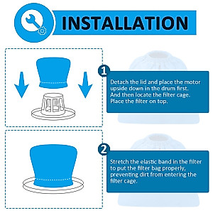 4 Pack VRC5 Cloth Filter for Vacmaster 1.5 to 3.2 Gallon Wet/Dry Vacuums, Craftsman 2&2-1/2 Gal. Shop Vac 916949, 9-16949, Also fit for Armor All AA155 AA256 AA255 2.5 Gallon, MICROLINED