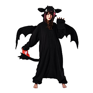 SAZAC Kigurumi - How to Train Your Dragon - Toothless - Onesie Jumpsuit Halloween Costume