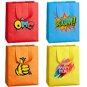 SPERPAND 20Pcs Gift Bags Medium Size, Reusable Goodie Bags, Gift Bags with Handles for Party Favors, Birthday, Baby Shower