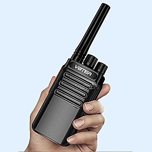 VBTER Walkie Talkies Rechargeable with Earpieces Mic, Two-Way Radios Long Range USB Cable Charging 14 Channel Handheld Transceiver Walky Talky（2 Pack）