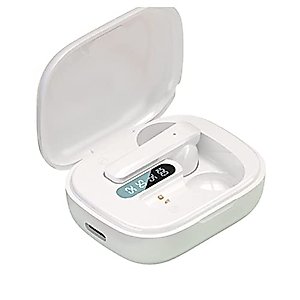Wireless Bluetooth Earbud TWS B13 Blue Tooth V5 EDR Earphones, in-Ear Earbuds, Stereo with Digital Display, IPX5 Water Sweat Resistant. Nice bass, Clarity, Lightweight Snow White Color