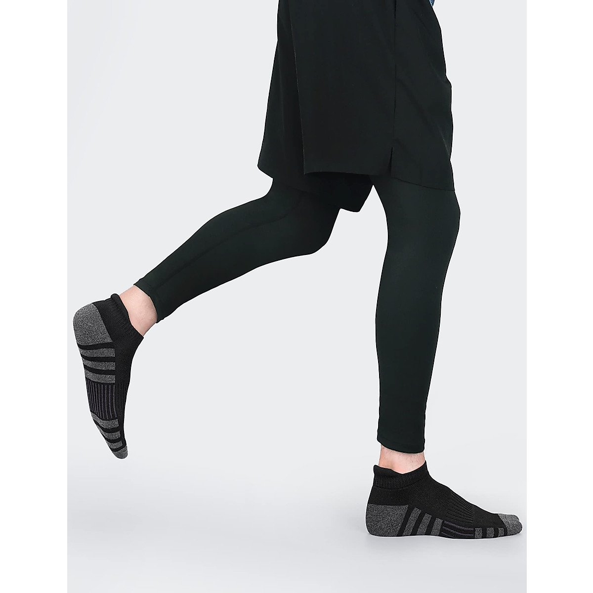 Airacker Ankle Athletic Running Socks Cushioned Breathable Low Cut Sports Tab Socks for Men and Women (6 Pairs)