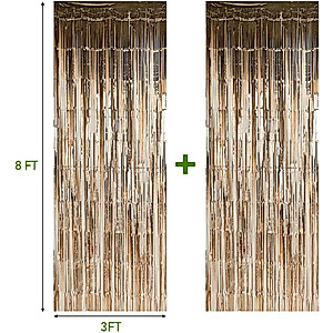 Twinkle Star 4 Pack Photo Booth Backdrop 3FT x 8FT Metallic Tinsel Foil Fringe Curtains Environmental Background for Birthday Wedding Party Christmas Decorations
