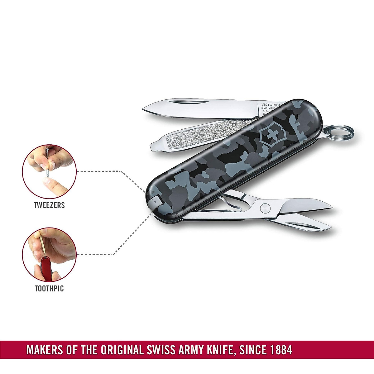 Victorinox 0.6223.942-X2 Classic Sd Navy Camo 58mm The Compact Tool for a Pre-Meeting Manicure or Trimming Loose Thread in Navy Camo 2.3 inches