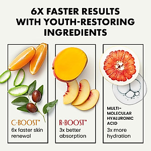 Eclat Skincare 3-Pack Face Serums - Vitamin C, Hyaluronic Acid, Retinol for Anti-Aging, Hydrating Care