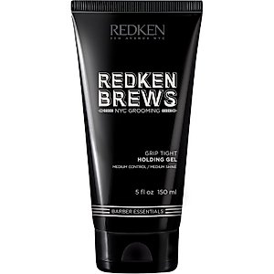 Redken Brews Holding Gel For Men | Men's Hair Gel | Medium Hold Styling | Medium Shine | Flake-Free, No Crunch Styling | For All Hair Types, Great For Curly Hair |5 Fl Oz