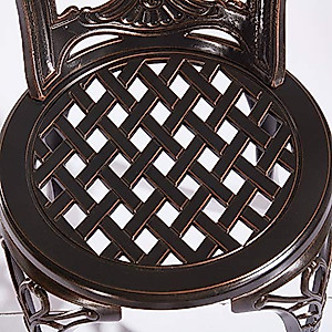 2pcs Crown Chair Needs Assembly Cast Aluminium Table and Chair Sets Outdoor Garden Patio Furniture Bistro Set Weatherproof with Timeless Design