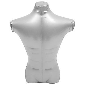 Inflatable Male Mannequin Half Body Torso Shirt Form Display Model Sewing Dress Form for Clothes Display Dressmaker Mannequin