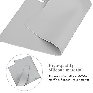 High Chair Placemat, Durable High Chair Placemat Silicone, Clean and Hygienic, Suitable for IKEA Antilop Highchai, for Toddlers and Babies (Light Gray)