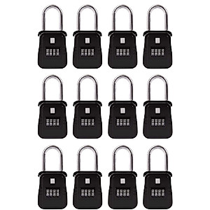 12 Pack of Key Safe Realtor Lock Box with Set-Your-Own Combination Lock