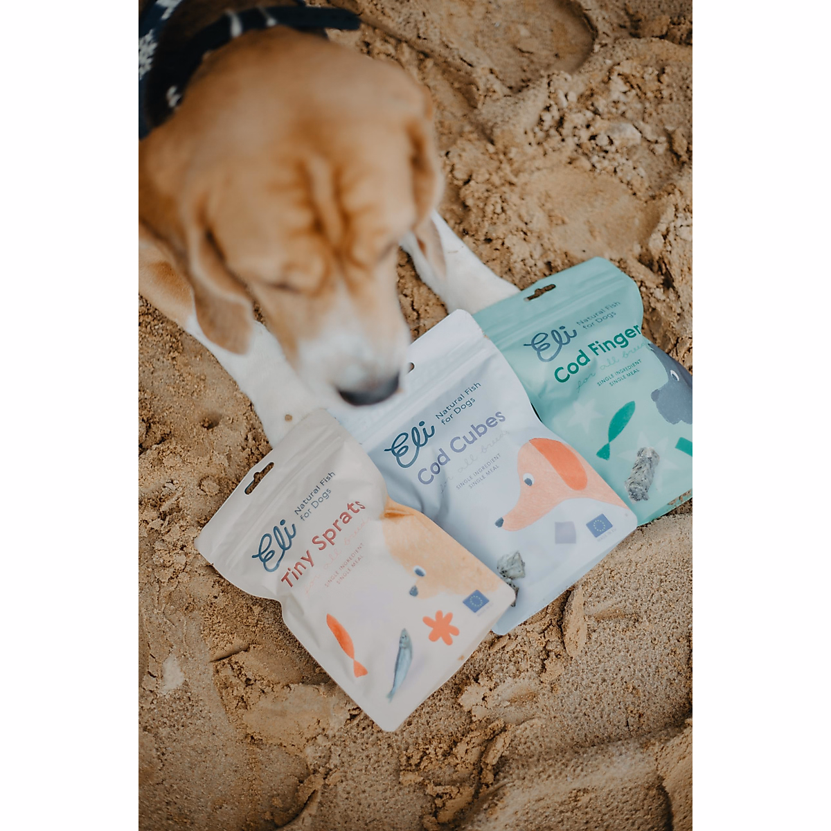 Eli Natural Fish Mix 3 Pack - Naturals Premium Dog Treats, Cod Skin Dental Treats, Rich in Protein & Omega 3, Low in Fat, Grain Free, Single Ingredient, Hypoallergenic, Gluten Free, Baltic Sprats