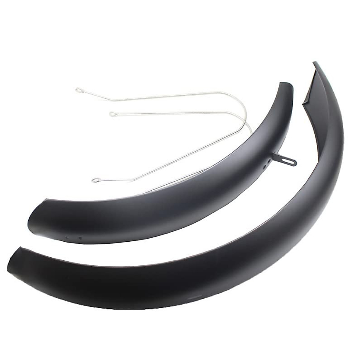 ZEWEZ Bike Fender, Bicycle Fender 20inch Bicycle Mudguard E-Bike Electric 20x4.0 tire Folding Bike Fender Iron Sturdy Durable Mud Guard Suit (Color : 1 Suit Fender)