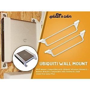 SplashNColor Wall Mount Ubiquiti Wireless Network – Router Bracket, Compatible with Networks Unifi Cloud Key Gen2 Plus, Rugged Design, Versatile Storage Alternative Vertical Wall Mount Equipment