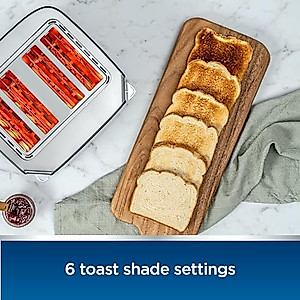 Oster 4-Slice Toaster, Touch Screen, Stainless Steel, Digital Timer, 6 Shade Settings, Easy to Clean, Removable Crumb Tray