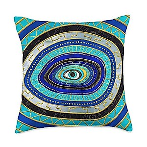 Creativemotions Evil Eye Amulet Ornament Throw Pillow, 18x18, Multicolor