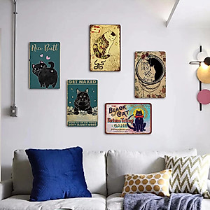 Black Pug Bathroom Metal Tin Sign,Wash Your Paws,Wall Panel Retro Art Decor for Home Bathroom Bar Cafe Farm 8x12 Inch