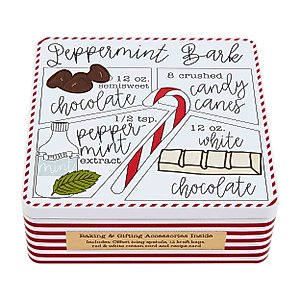 Mud Pie Baking Set, 6" x 6", Peppermint Bark
