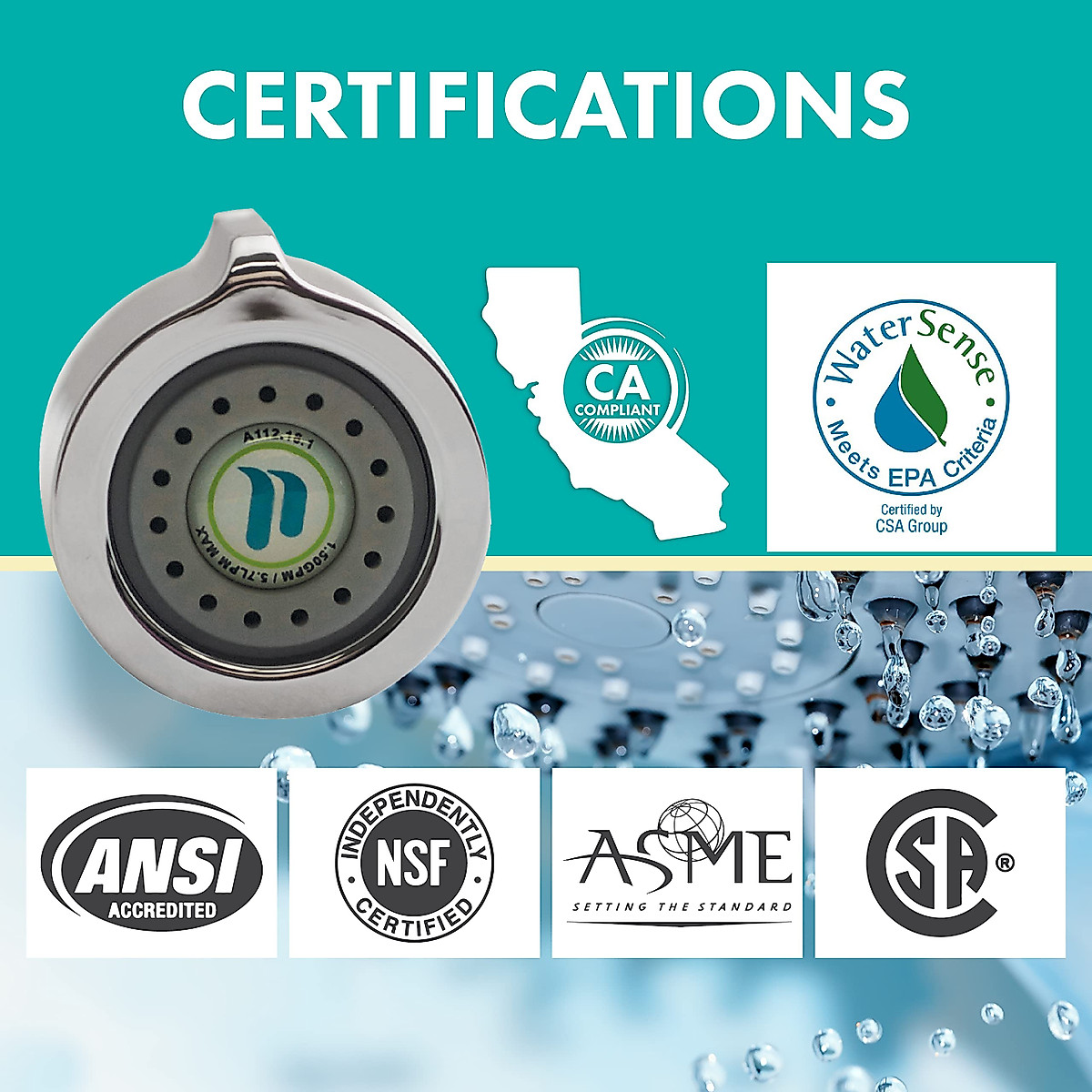 Niagara Conservation N3610CH Tri-Max 1-Spray 0.5-1.5 GPM 1.4-in. Pressure-Compensating Needle-Spray Faucet Aerator Chrome | Bathroom Sink and Kitchen Sink Aerator for Home Improvement