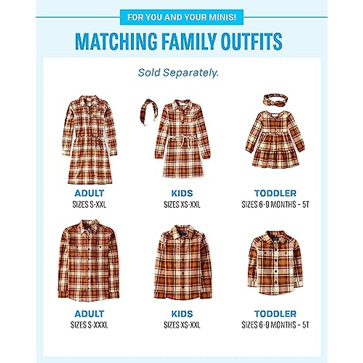 The Children's Place,Fall Plaid Long Sleeve Dress,HAY Stack,XLarge WMNS