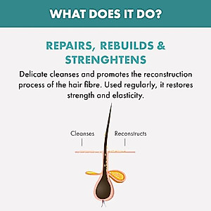 Alfaparf Milano Semi Di Lino Reconstruction Reparative Shampoo for Damaged Hair - Color Safe, Hydrating Shampoo for Dry Hair - Restores Fiber & Elasticity - Sulfate & Paraben Free - Vegan (8.45 oz)