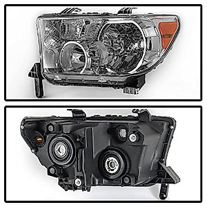 ACANII - For 2007-2013 Toyota Tundra 2008-2017 Sequoia Chrome Housing OE Style Headlights Headlamps Assembly Left+Right