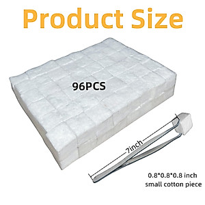 MAFERLIY 96 Pcs Small Ceramic Wool Wick for Tabletop Fire Pit, Suitable for Ethanol Fireplace Fuel，Carbon Felt Wick for Indoor Tabletop Fire Pit Bioethanol Fuel