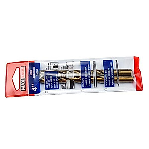 MAXTOOL 25/64" 2pcs Identical Jobber Length Drills HSS M35 Twist Drill Bits 5% Cobalt Fully Ground Golden Straight Shank Drills; JBF35G10R25P2