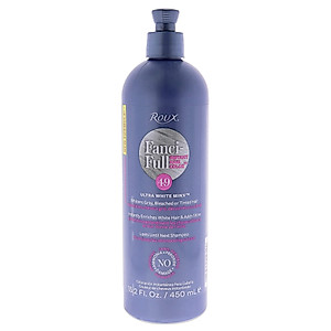 Roux, Fanci-Full Instant Hair Color Rinse, 49 White Minx ,Temporarily Evens Tones, Blends Away Gray, 15.2 Oz