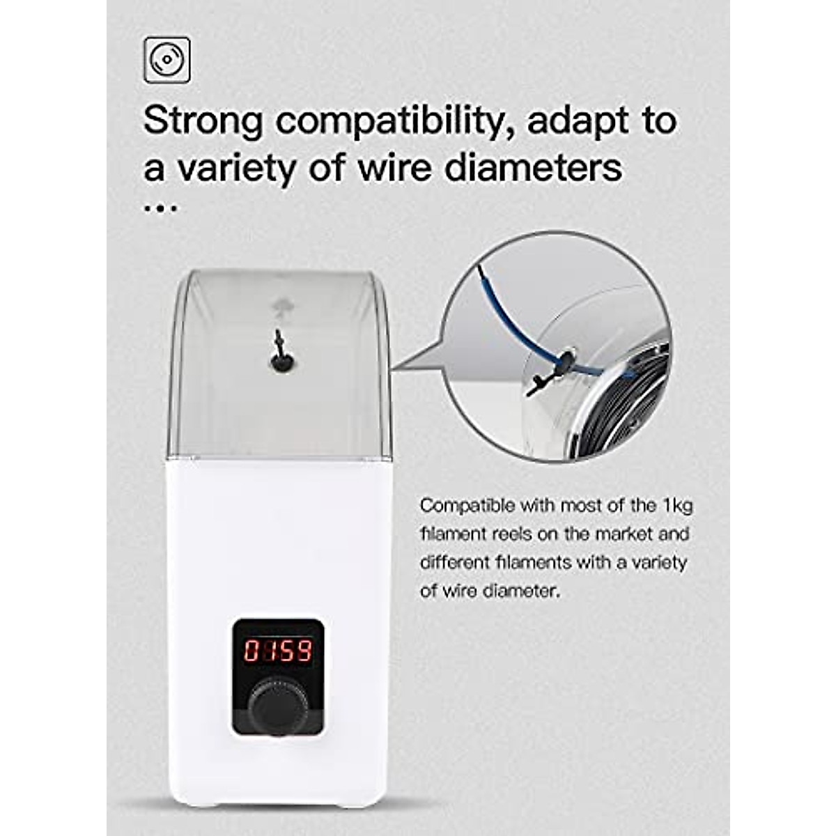 Official Creality Filament Dry Box, Dust-Proof and Moisture-Proof, Keeping PLA 1.75 Filaments Dry During 3D Printing, Filament Holder, Spool Holder, Filament Dryer, Storage Box 3D Printer Accessories