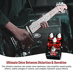 JOYO Overdrive Distortion Pedal Rich Bordering-on-Distortion Overdrive for Electric Guitar Effect - Bypass (Ultimate Drive JF-02)