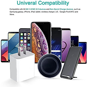 18W Charger Adapter and Cable for Samsung Galaxy A12 A32 A52 A23 5G A01 A11 S21 Plus Ultra FE,Tab S7/S7+,LG Stylo 6/Wing,Moto G Fast/Power/Stylus 2021,One 5G Ace,Quick Charge 3.0 Wall Charging Block