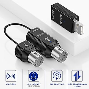 LEKATO Wireless MIDI Adapter, Bluetooth Midi Adapter with USB, Ultra Low Latency, 5 Pin MIDI Adapter Wireless for Synthesizer, MIDI Keyboard to Mac OS/iOS/Windows